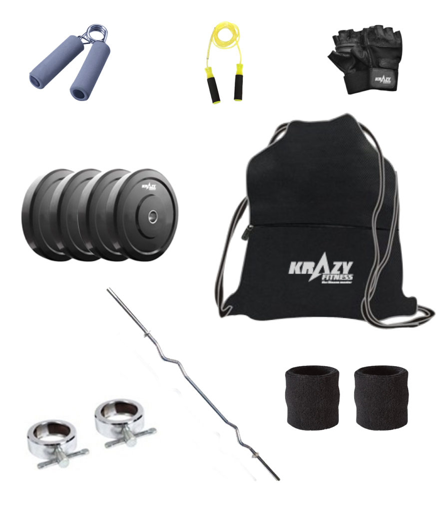 Krazy 10 kg Home gym set Plus Combo – blt