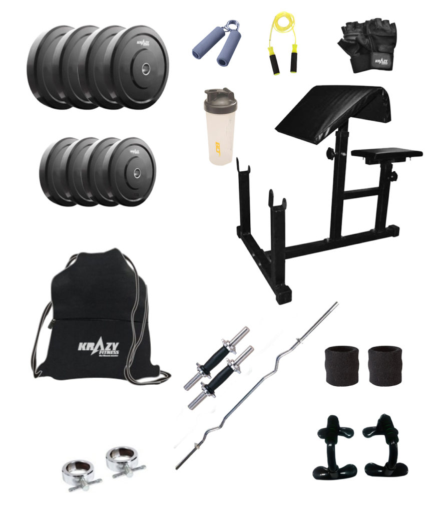 Krazy 32 kg home gym set Hammer + – blt