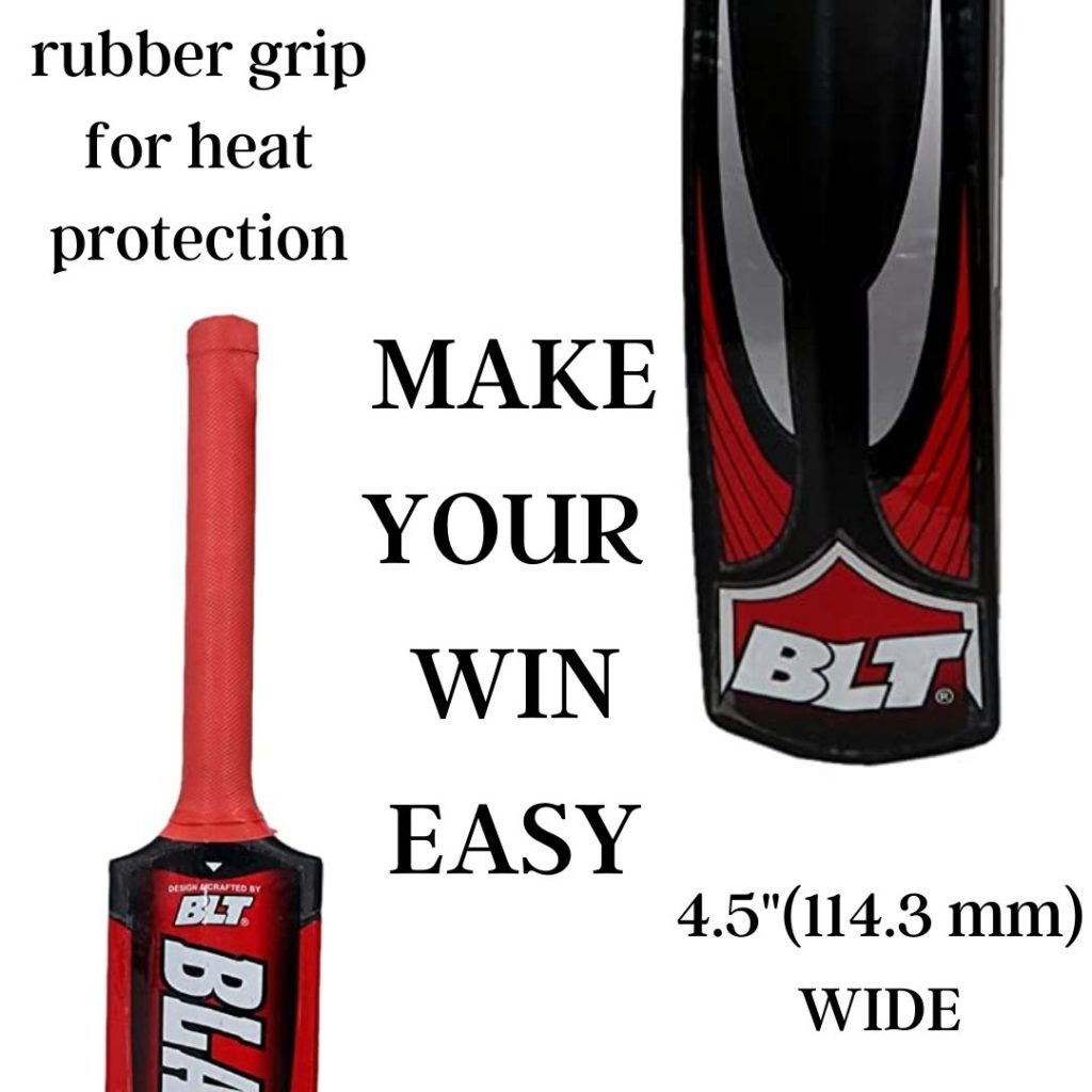 BLT Blaster Hard Plastic Bat with Wicket set (3pc. stumps, 2pc. bails ...